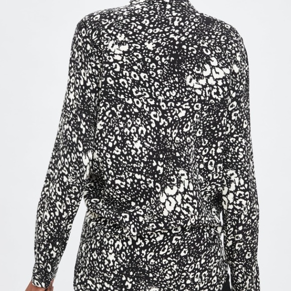 Zara | Tops | Zara Leopard Print Wrap Top | Poshmark